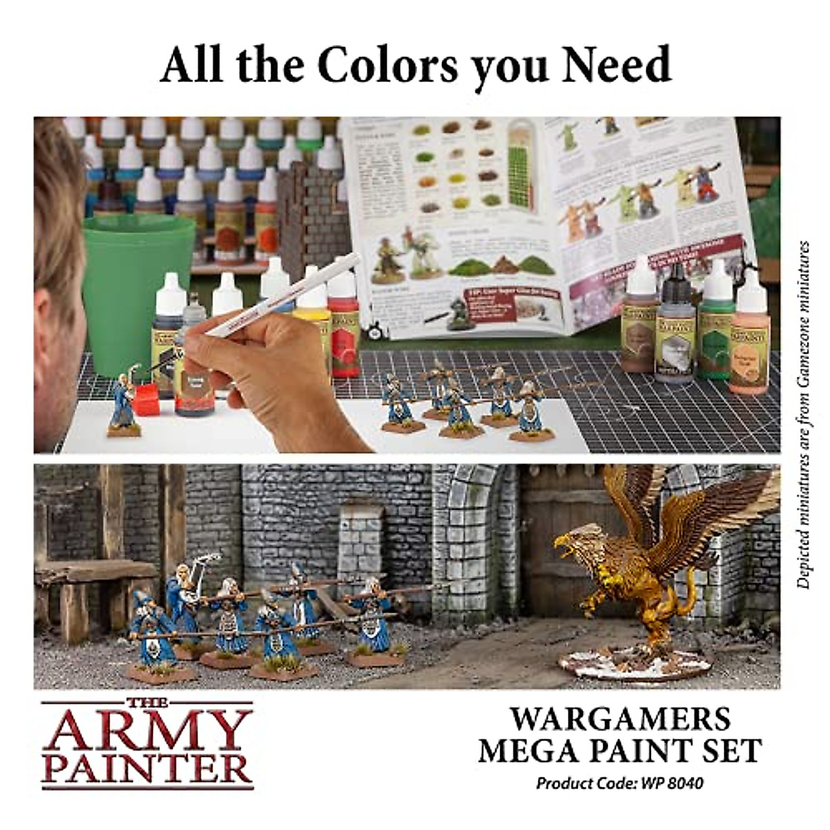 The Army Painter Paint Set - Miniature Painting Kit with 100 Rustproof Mixing Balls & 60 Nontoxic Acrylic Paints for Wargamers Hobby Model Paints for Plastic Models - Mini Figure Painting Kit