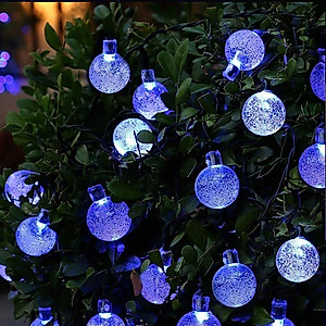 Solar String Lights Crystal Waterproof LED Fairy Lights for Garden Yard Home Party Wedding Decoration 50LED