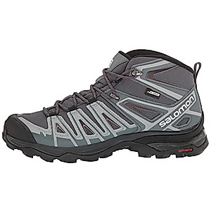 Salomon X Ultra Pioneer MID CLIMASALOMON Waterproof Hiking Boots for Women Trail Running Shoe, Ebony/Stormy Weather/Wine Tasting, 7
