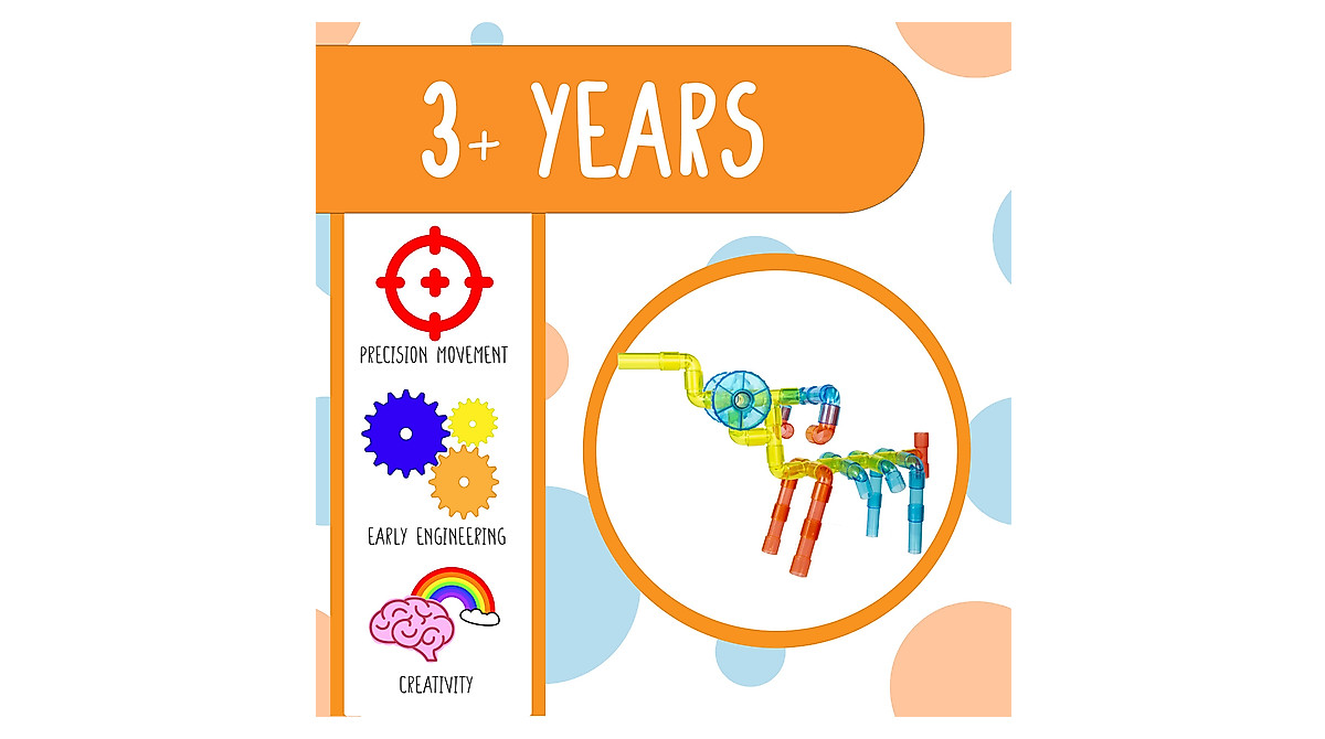 Think Fast Toys Translucent Plastic Tube Set - STEM & Learning Toys