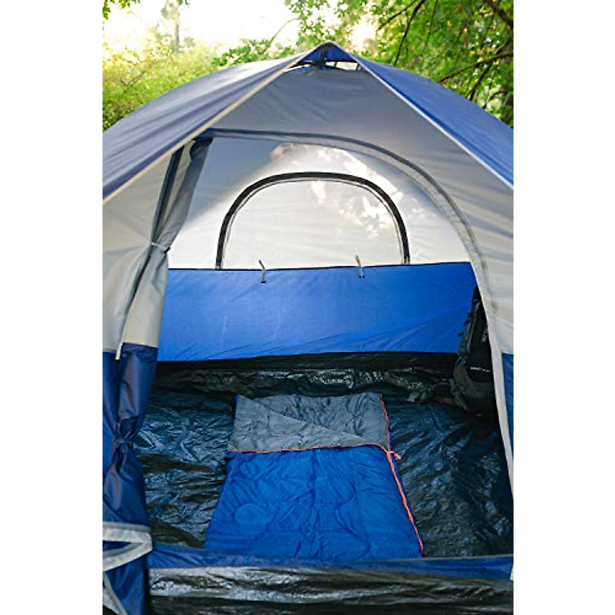 Stansport Redwood Rectangular 30" x 75" Sleeping Bag, Blue,Dark Green