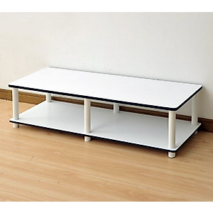 Furinno Just No Tools Wide TV Stand, White