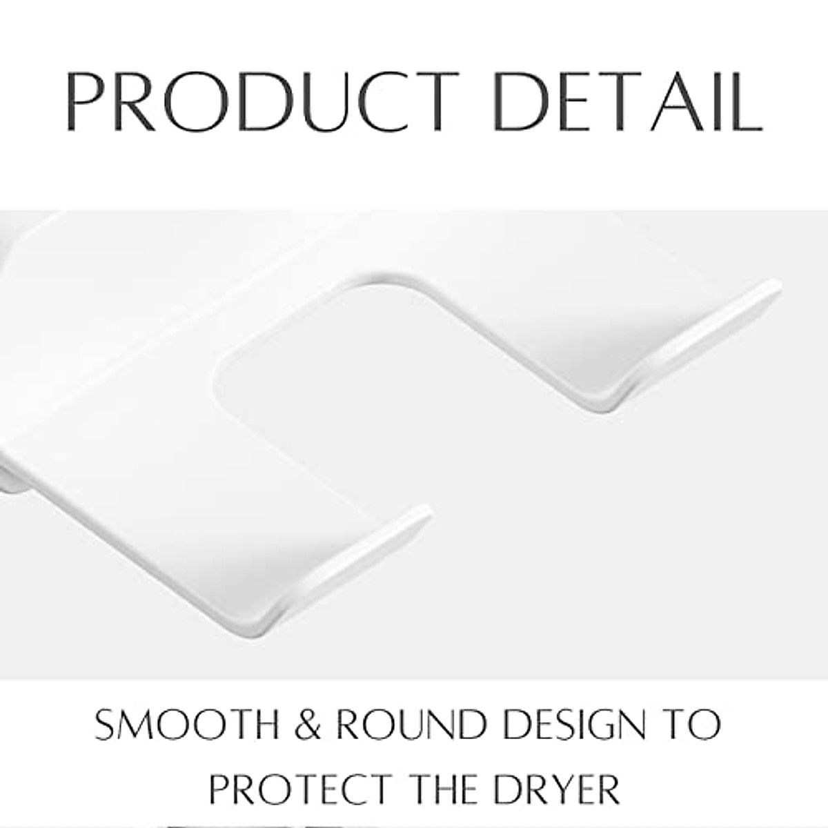 FLAUVEL Blow Dryer Holder Wall Mount Hair Care Tools Organizer Bathroom Space Saver, White