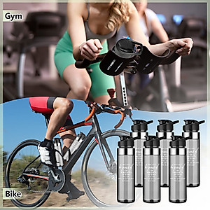 Dandat 6 Pcs 21oz Team Water Bottle Bulk Employee Appreciation Gifts Bulk Water Bottle May You Be Proud Sign Gift for Coach Athlete Team Portable Sports Supplies(Gray)