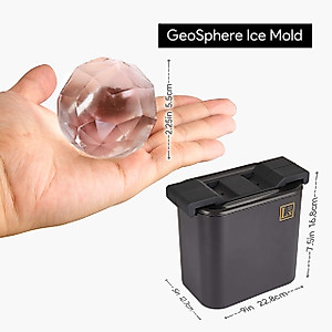 Sphere - Clear Ice Maker, Ice Ball Press - Unique Shape for Whiskey ice ball maker - Large ice cube Maker - Great for ice cube for Cocktails