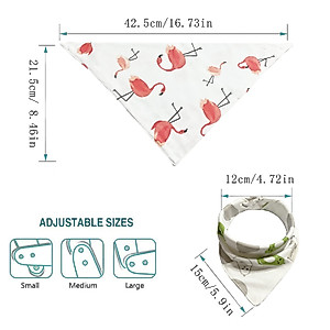 Knindnn Baby Bandana Drool Bibs,5 Pack Soft and Absorbent Baby Drool Bibs