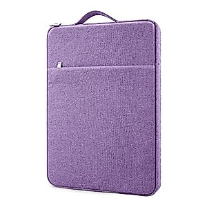 MicaYoung 16 Inch Laptop Sleeve Case Water-Resistant Carrying Cover Bag with Front Pocket Retractable Handle Computer Protection Cover for MacBook 16 Inch,Purple