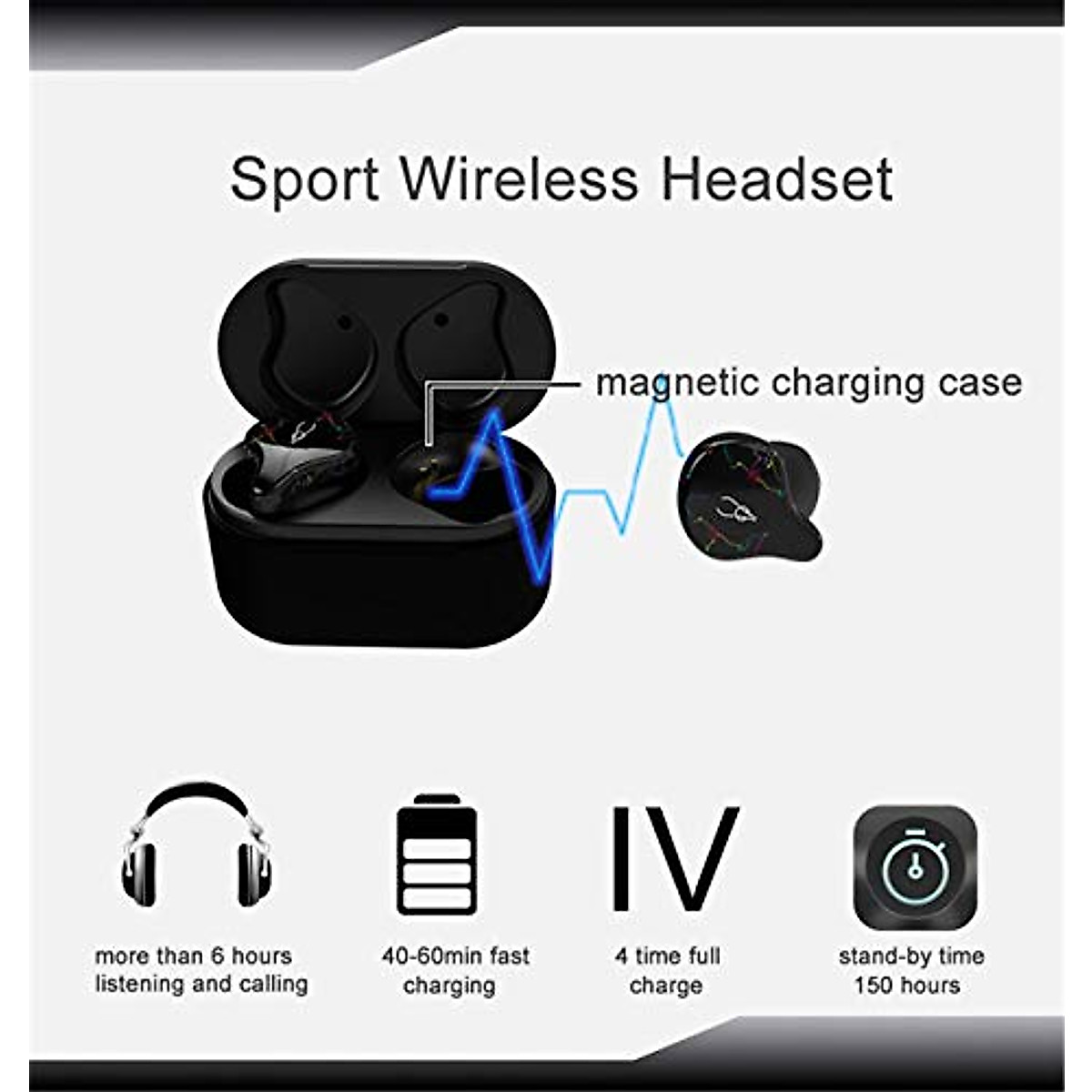 Sabbat X12 PRO 3D Clear Sound True Wireless Earbuds Blutooth 5.0 TWS Stereo Earphones A week's Endurance with Built-in Mic and Charging Case for iPhone Samsung iPad Android (07 Fantasy)