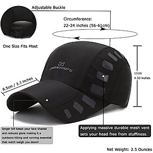 CLAPE UV Protection Cap Lightweight Quick Drying Summer Sports Sun Caps Breathable Outdoor Baseball Cap (CP23-Navy)