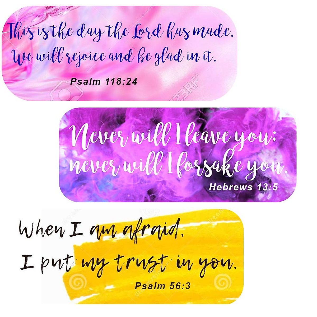 Bible Verse Stickers (Set of 42 Stickers with 21 Christian Scripture)