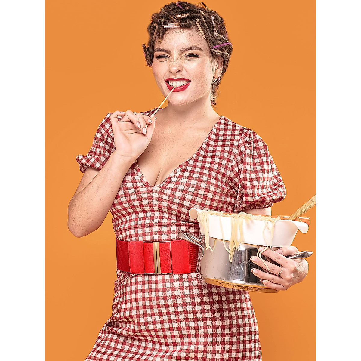 SATINIOR 3 Pieces Women Wide Belt Elastic Cinch Waistband Stretch Dress Belt for Ladies