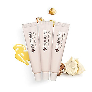 Cruelty-Free and Paraben-Free Lip Treatment to Soothe Dry Lips by Hanalei – Made with Kukui Oil, Shea Butter, Grapeseed Oil – Made in USA – Clear Travel-Size 3 Pack (5ml/5g/0.17oz x 3 tubes)