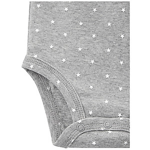 Simple Joys by Carter's Unisex Babies' Long-Sleeve Bodysuit, Pack of 5, Grey/White, 0-3 Months