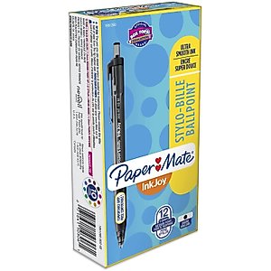 Paper Mate 1951260 InkJoy 300 RT Retractable Ballpoint Pen, 1mm, Black, Dozen