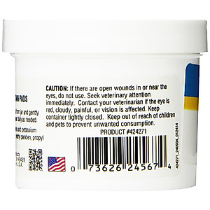 Miracle Care Tear Stain Pads Made in USA [Soft Pet Wipes for Gently Cleaning Eyes] Sterile Cat and Dog Wipes Formulated to Remove Tear Stains and Eye Debris, 90 Count
