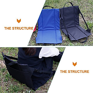 BESPORTBLE Folding Cushion Folding Chairs for Outside bleacher Seats with Backs and Cushion Wide Foldable Garden Camping Chair Lawn Chair Stadium Chair Dropshipping Oxford Cloth Picnic Chair