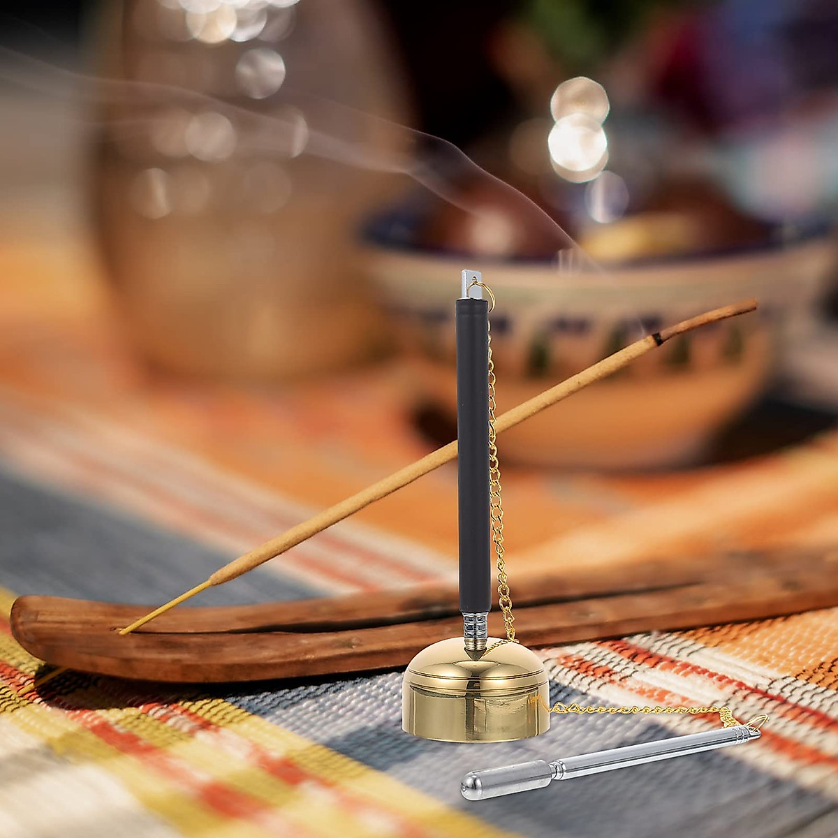 VOSAREA Tingsha Tibetan Bell Buddhist Chime Meditation Chime Bells Buddhist Lucky Symbols Tingsha Cymbals Temple Dharma Ritual Utensil