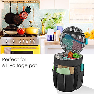 Kingshion 6-Quart Electric Pressure Cooker and Slow Cooker Carry Bag, Dark Grey, Travel, Nylon, Unisex, 1.5L, 13.25 x 15.75 x 15.75 inches