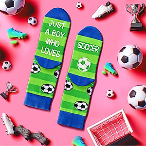 HAPPYPOP 7Th 8Th 9Th Birthday Gift Ideas For Boys - Kids Novelty Socks, Soccer Gifts For Kids Boys, Gifts For Soccer Lover, Kids Soccer Socks
