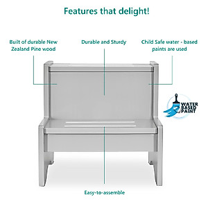 Dream On Me Little Steps Step Stool/Anti-Slid Base/Multipurpose Kids Step Stool/Sturdy & Solid Stool for Kids