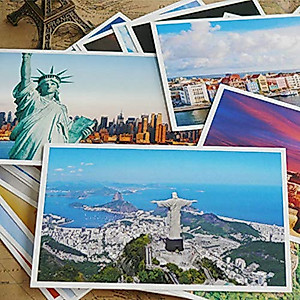 HOSTEESSCHOICE Beautiful Postcard set of 30 Post card variety pack World travel sites ,4 x 6 Inches, world B