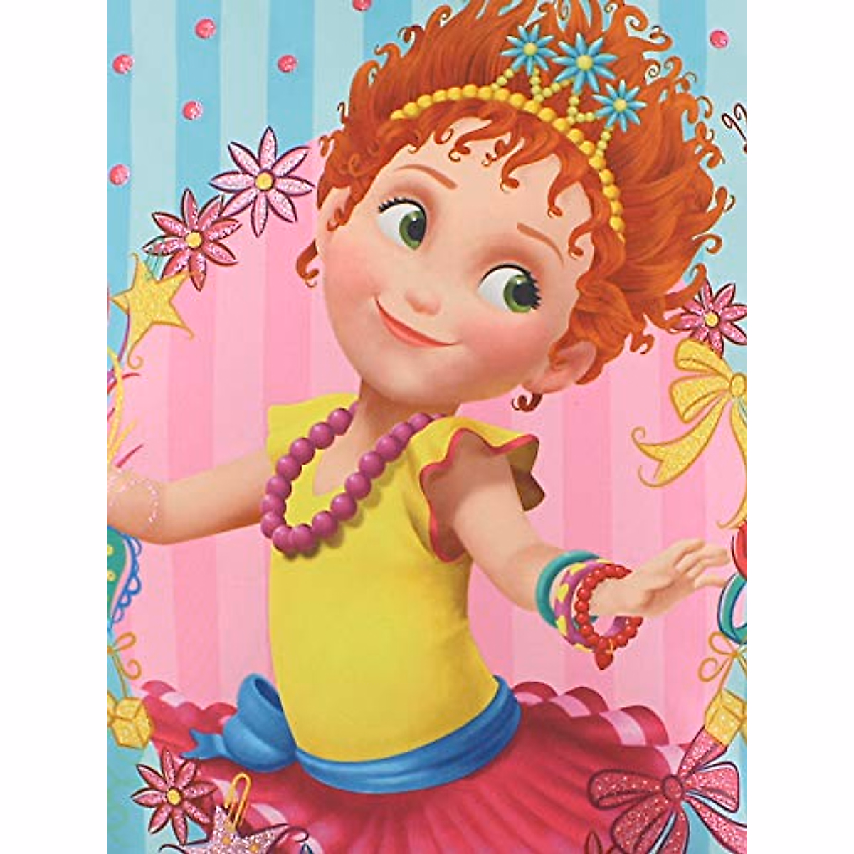 Fancy Nancy Girls 5 piece Backpack and Snack Bag School Set (One Size, Pink/Blue)