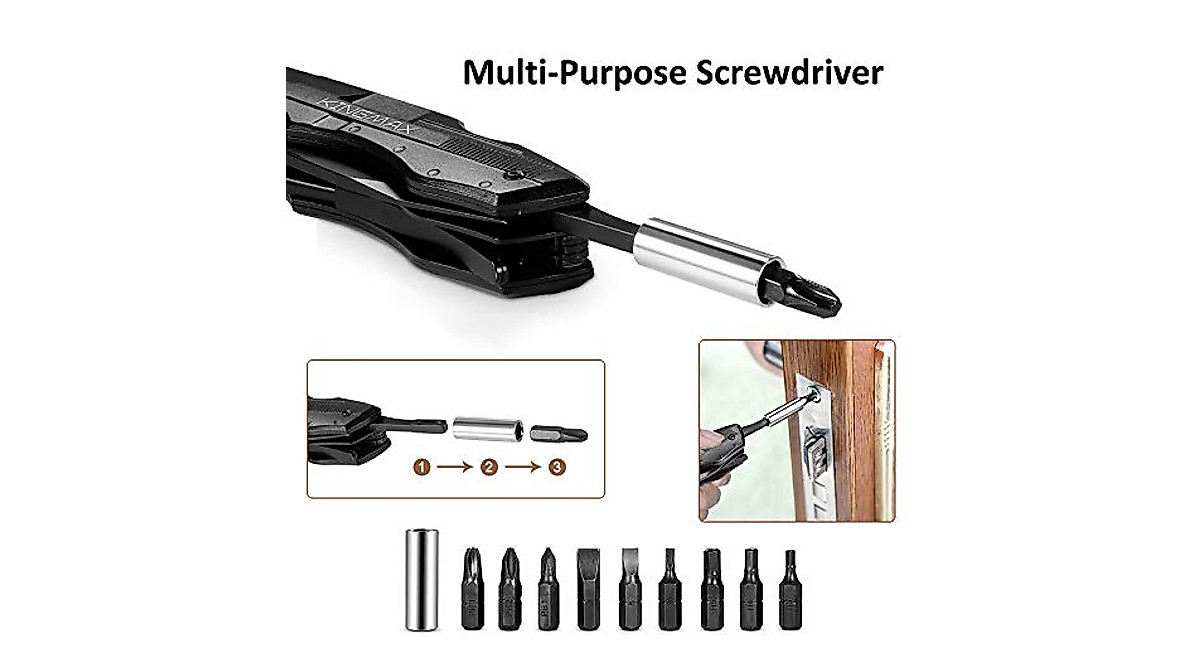 KINGMAX Pocket Knife,Multitool Tactical Knife with Blade,Saw, Plier ...