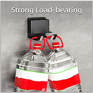 UEMUSI Hair Dryer Holder Wall Mounted,Self Adhesive Hair Tool Organizer Storage Blow Dryer Holder Rack for Hair Dryer Stand with Plug Hook,Hair Styling Care Tool Organizer for Bathroom Black