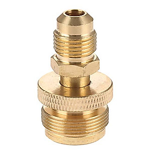 Aupoko 1LB Portable Propane Tank Cansiter Regulator Adapter Connection to 3/8" Male Flare (5/8"-18UNF) Thread, Camping Grill Stove Parts for Heaters, Burner, Cooker