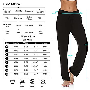 DIBAOLONG Womens Yoga Pants Wide Leg Comfy Drawstring Loose Straight Lounge Running Workout Legging A1-Black XL