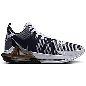 Nike Lebron Witness 7 Basketball Shoes Size - 12, White/Metallic Silver-black