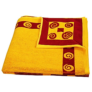 Arus Jacquard Woven Turkish Terry Cotton Beach Towel, Sun, Gold, 36x64
