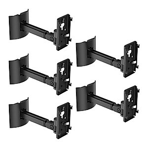 Dinghosen Wall/Ceiling Mount Bracket for UB-20 Series II ST535 ST525 ST520 535III 525III CM520 Virtually Invisible 300 Lifestyle 600 SoundTouch JC-II AM6-V AM10-V AM10IV Black (Set of 5)