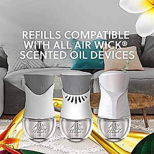 Air Wick Plug in Scented Oil Refill, 5 ct, Hawaii and Vanilla & Pink Papaya, Air Freshener, Essential Oils