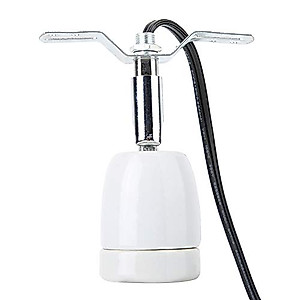 Hztyyier Reptile Heating Lamp Holder, E27 Rotatable Reptile Pet Heat Lamp Bulb Base Socket Holder for Turtle Tank Habitat Reptile