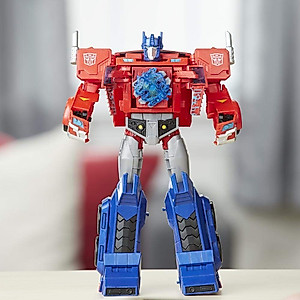 Transformers Toys Optimus Prime Cyberverse Ultimate Class Action Figure - Repeatable Matrix Mega Shot Action Attack Move - Toys for Kids 6 & Up, 11.5"