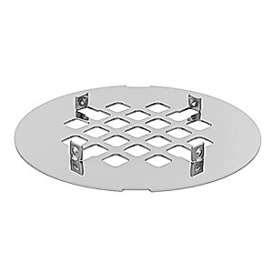 4 ¼” Snap-in Shower Drain Grate - Brushed Nickel - Replacement Cover - VHI - Handyman Designed & Tested in America - 100% Brass - Will Never Bend or Break