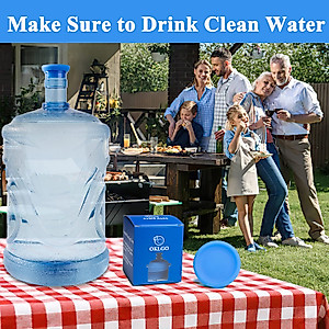 3 & 5 Gallon Water Jug Caps Reusable - Non-Spill 55mm Water Bottle Caps,Silicone Replacement Cap Lids Anti Splash 3 Pack，Leak Free