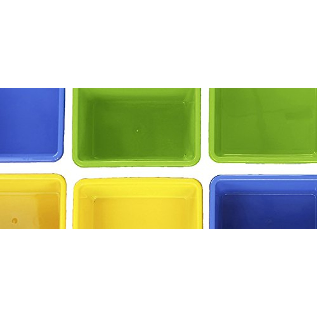 Humble Crew, White/Primary Kids' Toy Storage Organizer with 12 Plastic Bins