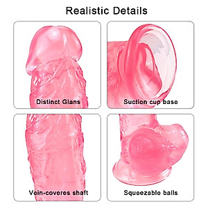 9.05 inches Hidden Packing Silicone Suction Cup Realistic Classic Dick Wand with Strong Suction Cups for Men and Women or Men's and Women's Games-66