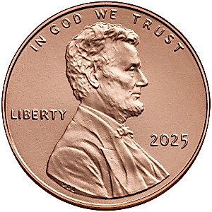 2025 P, D Cent Two Roll Set - 100 Coin Set of Union Shied Design Lincoln Uncirculated