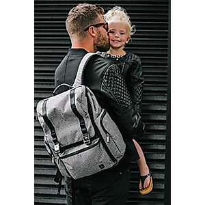 JuJuBe Hatch Durable Traveler/Diaper Dad Bag, XY Collection - Gray Matter