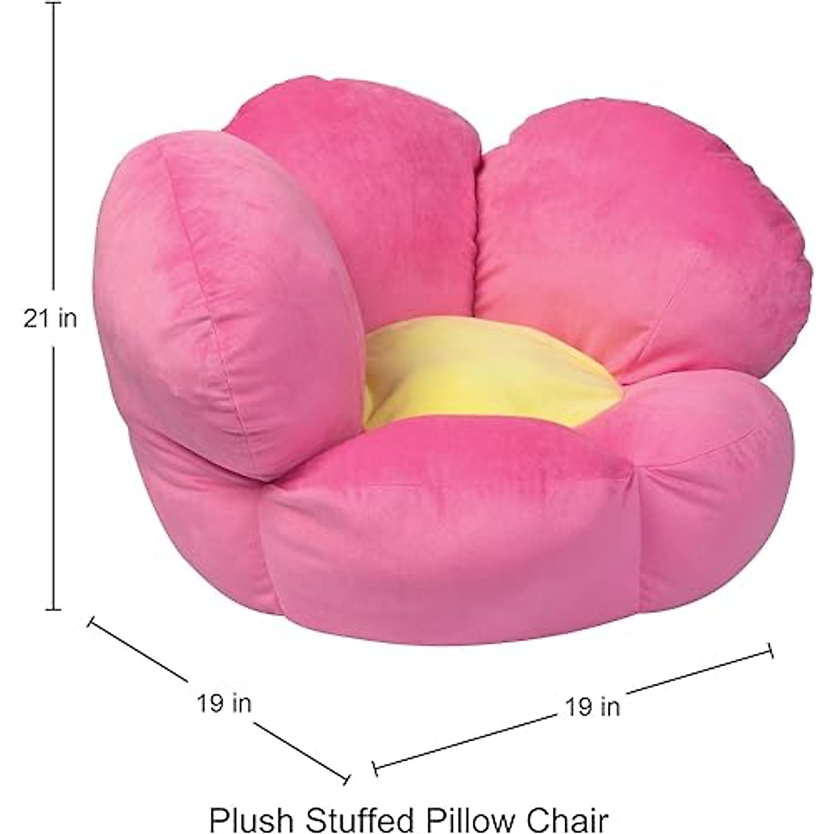 Trend Lab Flower Toddler Chair - Plush Pillow Kids Chair, Comfy Plant Chair for Toddlers 1-3 Years Old, 21x19x19 Inches - Baby Chair, Floral Soft Toddler Lounge Chair, Kids Bean Bag Chair Alternative