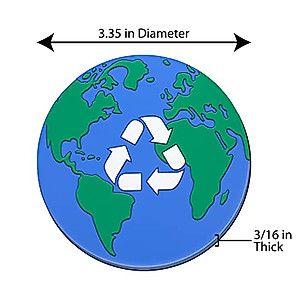 Recycle and Trash Magnets 2 Set, Trash Recycle Magnet for Trash Cans & Recycle Bin, Strong Earth Recycle Sticker for Trash Can, Kitchen Trash Can Combo Labels, 3.35 Inch Diameter