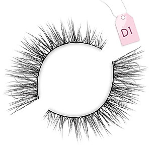 Onlyall Natural Lashes Wispy Lashes Natural Look False Eyelashes Natural Flared Eyelashes False Eye Lashes Soft Fluffy Lashes 7 Pairs D1