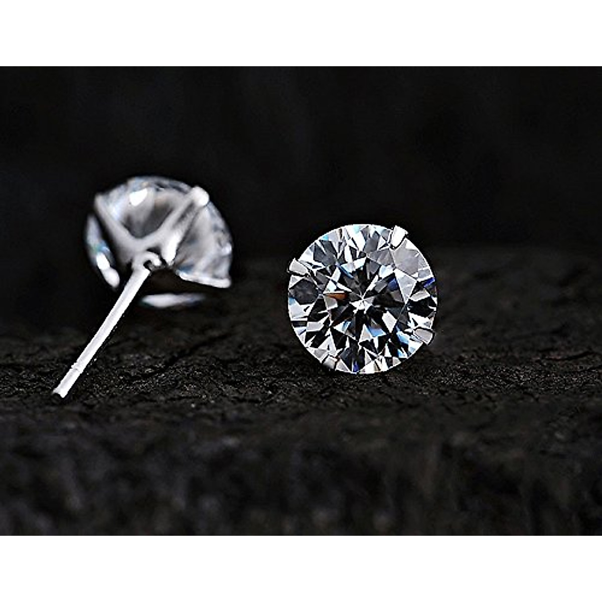 Infinite U 925 Sterling Silver Double Ball Earrings Jacket Front Back 2 in 1 Stud Earrings (A)