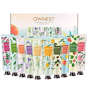 Ownest 10 Pack Fruits Extract Fragrance Hand Cream, Moisturizing Hand Care Cream Travel Gift Set,For Men And Women-30ml