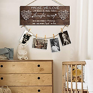 Tuobsm Memorial Picture Hanging Board, Sympathy Gifts for Loss of Loved One Remembrance and Bereavement Handmade String Art Present - 15.7X5.9 inches