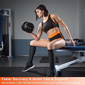 FEYHAY Copper Compression Socks(8 Pairs) for Men & Women 15-20 mmHg is Best Athletic & Daily for Running Flight Travel Climbing(L/XL