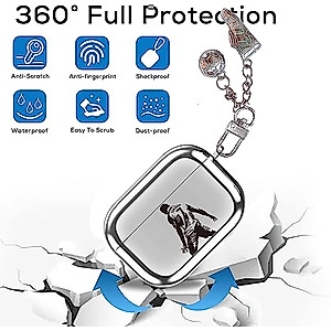 Ptnerbeh Cute AirPod Pro Case,Soccer Player Theme Pattern Design with Keychain Pendant Silicone Soft Shell Compatible with AirPods Pro Case